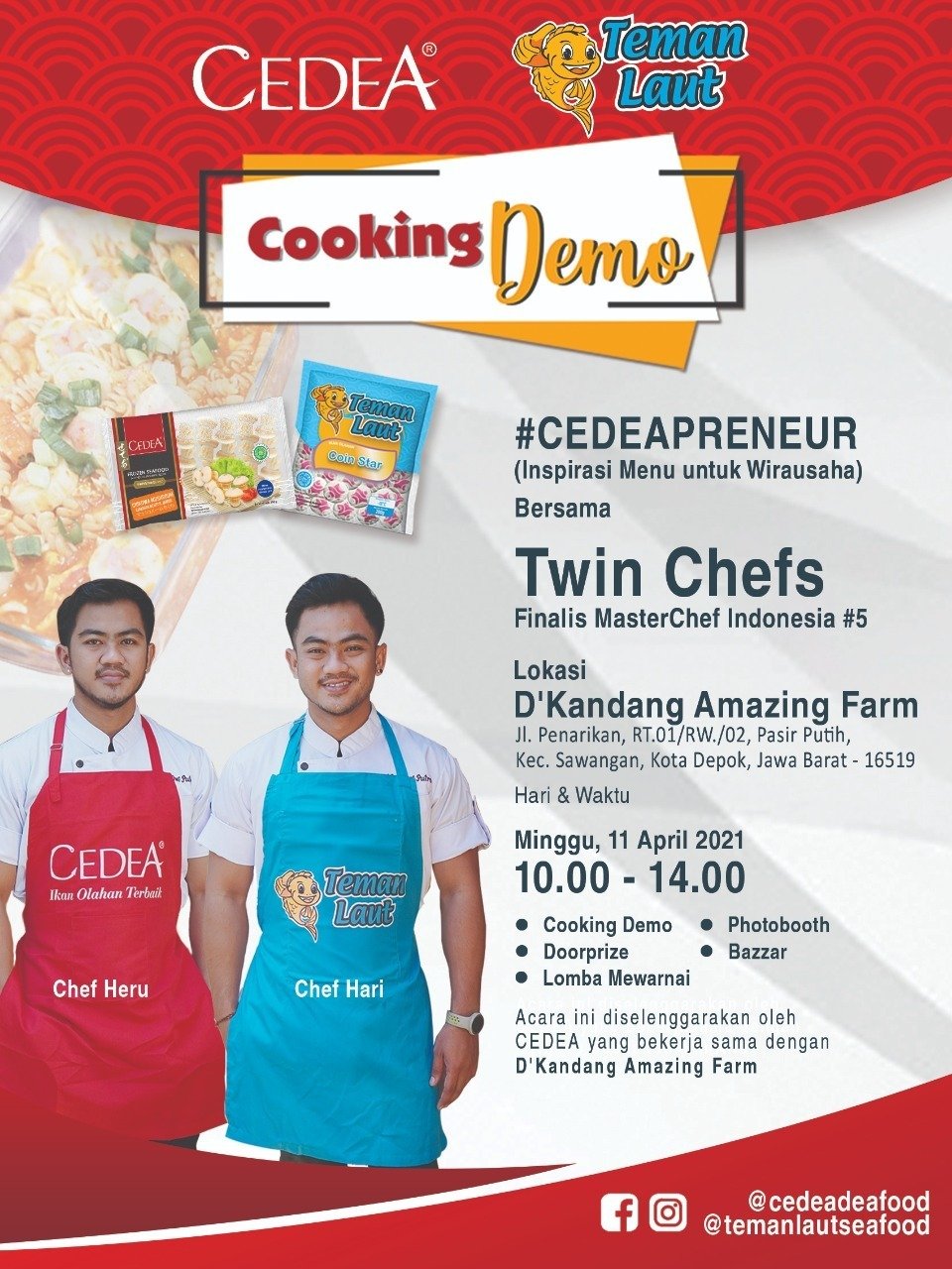 Live Cooking Demo, Naikan Brand Produk - Twin Chefs Indonesia